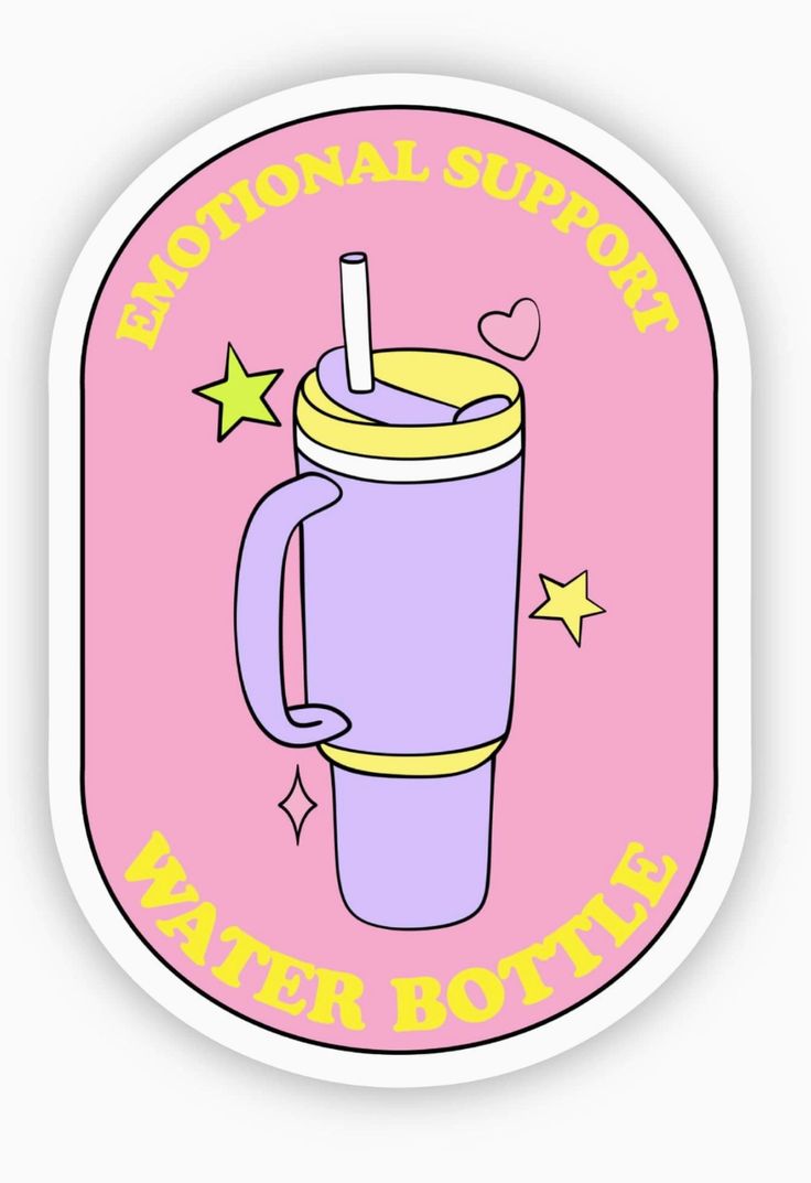 Emotional Support Water Bottle Sticker – HERNAMEIS JAMILA